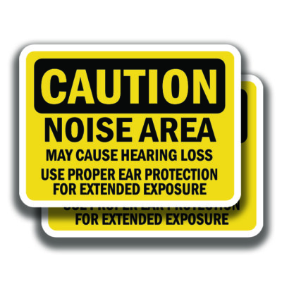 CAUTION NOISE AREA DECAL Stickers Sign Bogo For Truck Window | eBay