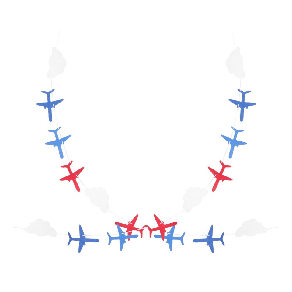 2 Sets Mini Airplane Flag Aircraft Birthday Banner Baby Shower ...