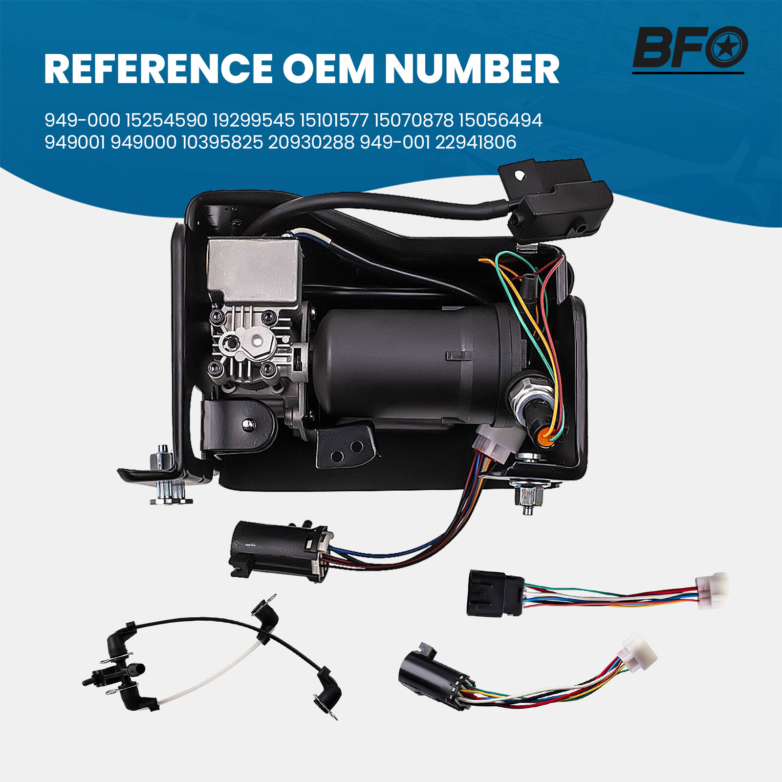 Air Suspension Compressor Pump For Cadillac Escalade GMC Yukon Suburban ...