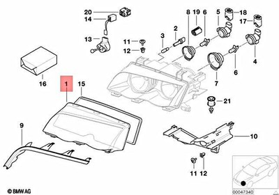 Genuine BMW E46 Cabrio Coupe Left Cover Glass OEM 63128382191 | eBay