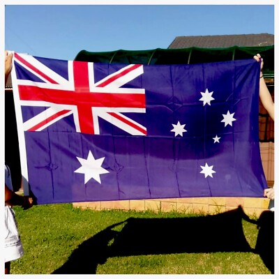 AUSSIE Australian Flag 90x150cm Large Outdoor Australia Day AUST OI OI ...