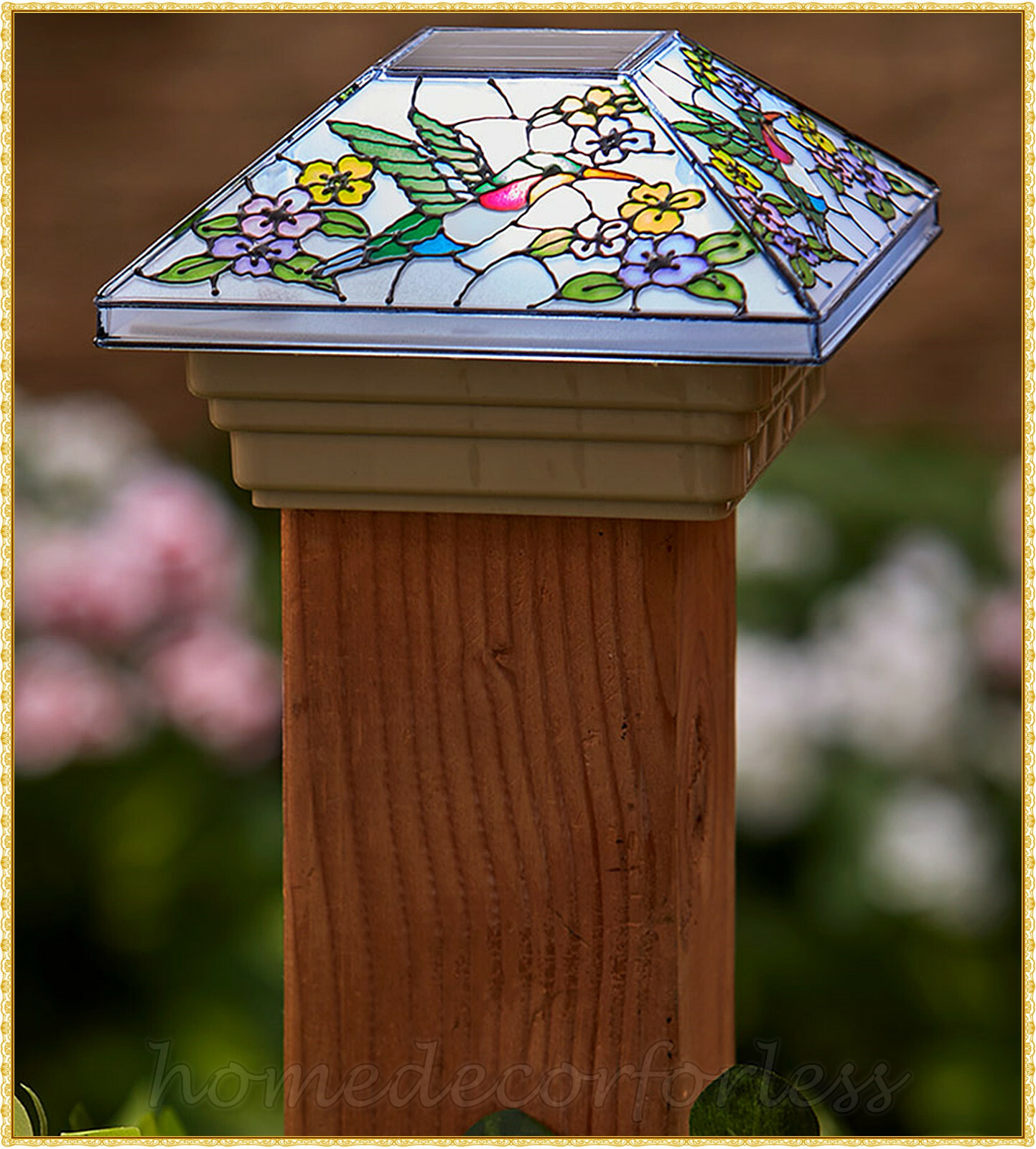 Solar Post Cap Light Porch Patio Deck Mailbox Outdoor Fence Decor ...