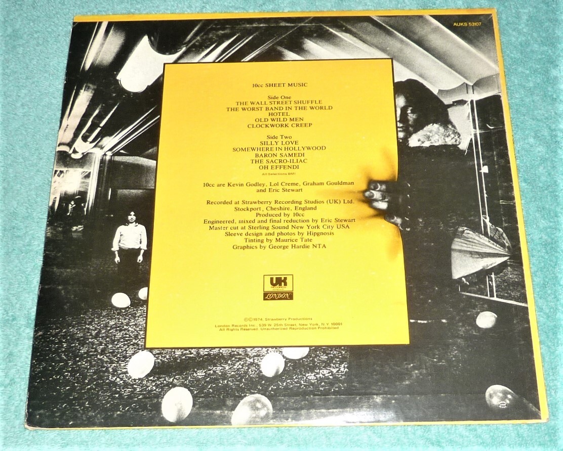 VINYL LP by 10 CC "SHEET MUSIC" (1974) UK RECORDS AUKS 53107 / ROCK | eBay