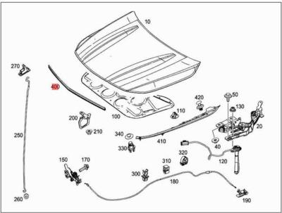 Genuine MERCEDES Cla C117 W117 X117 Coupe Wagon Engine Hood Seal ...