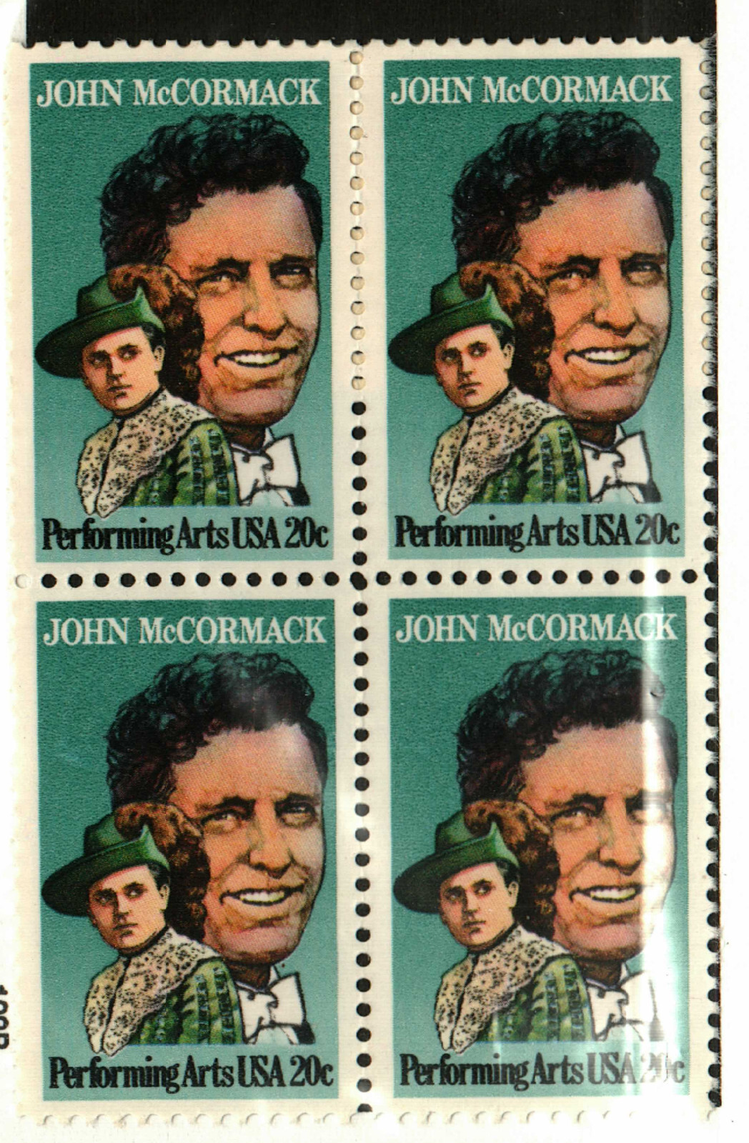 US #2090 MNH Block (4 stamps) John McCormack, actor | eBay