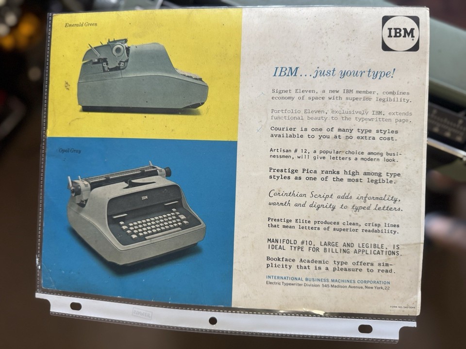 IBM Model C Executive Typewriter 1965 | eBay