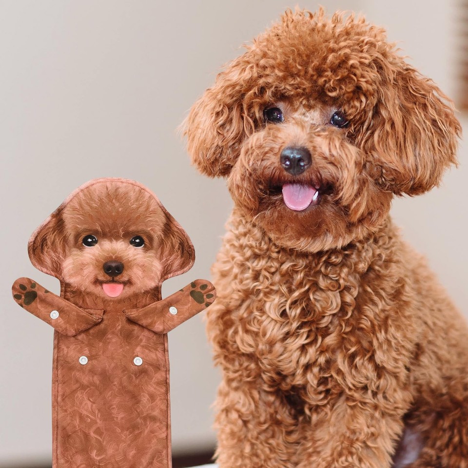 Poodle Dog Funny Hand Towels, Kitchen, Bathroom, Dog Mom Gift, Animal ...