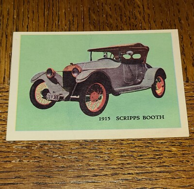 SCRIPPS BOOTH 1915 CAR 1953 0AK MANUFACTURING VENDING MACHINE CARD (A ...
