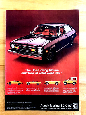 1974 Print Ad Austin Marina 8"x11" | eBay