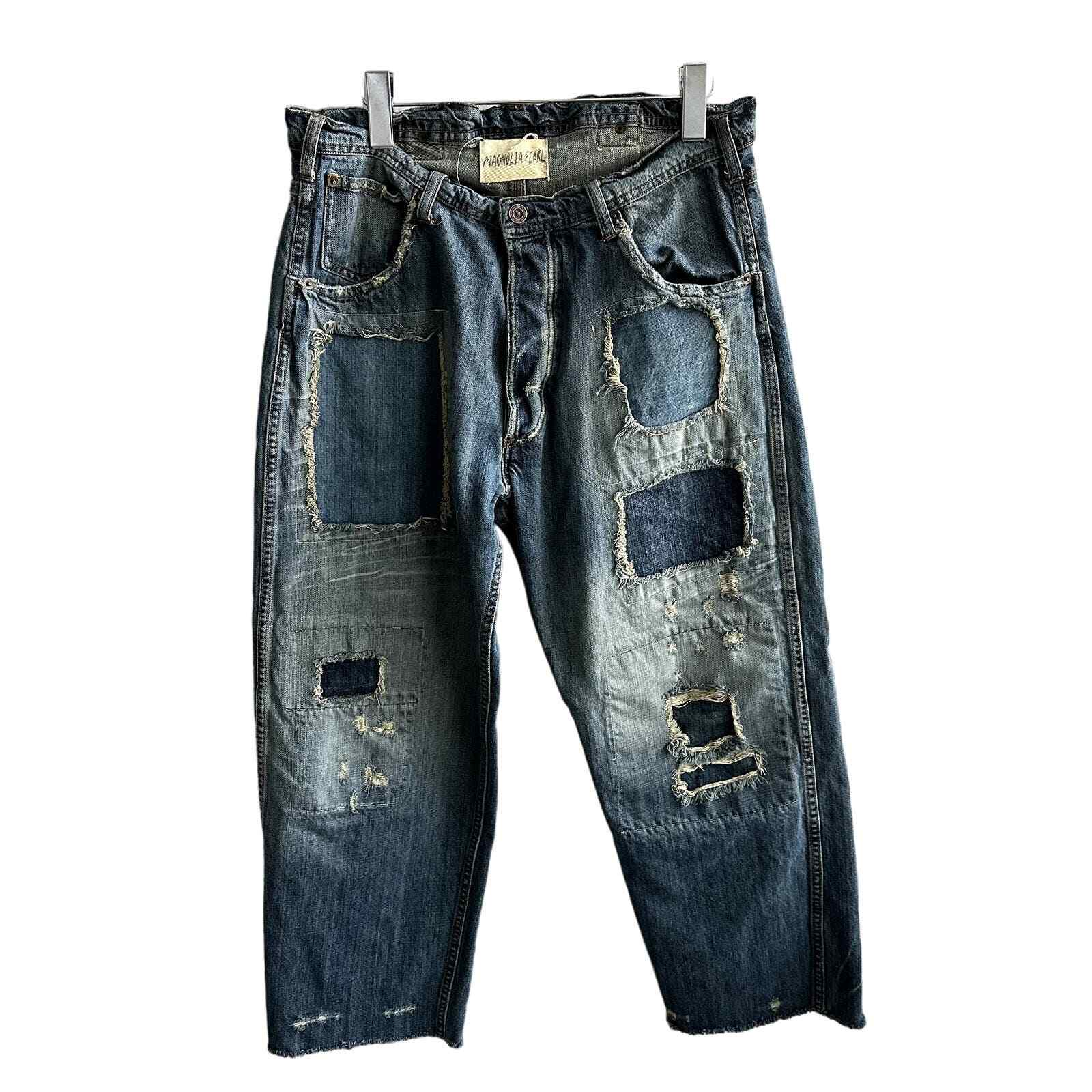 Magnolia Pearl Patchwork Distressed Jeans - Gem