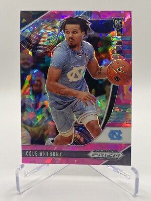2020 Panini Prizm Draft Picks Cole Anthony Pink Cracked Ice Rookie RC ...