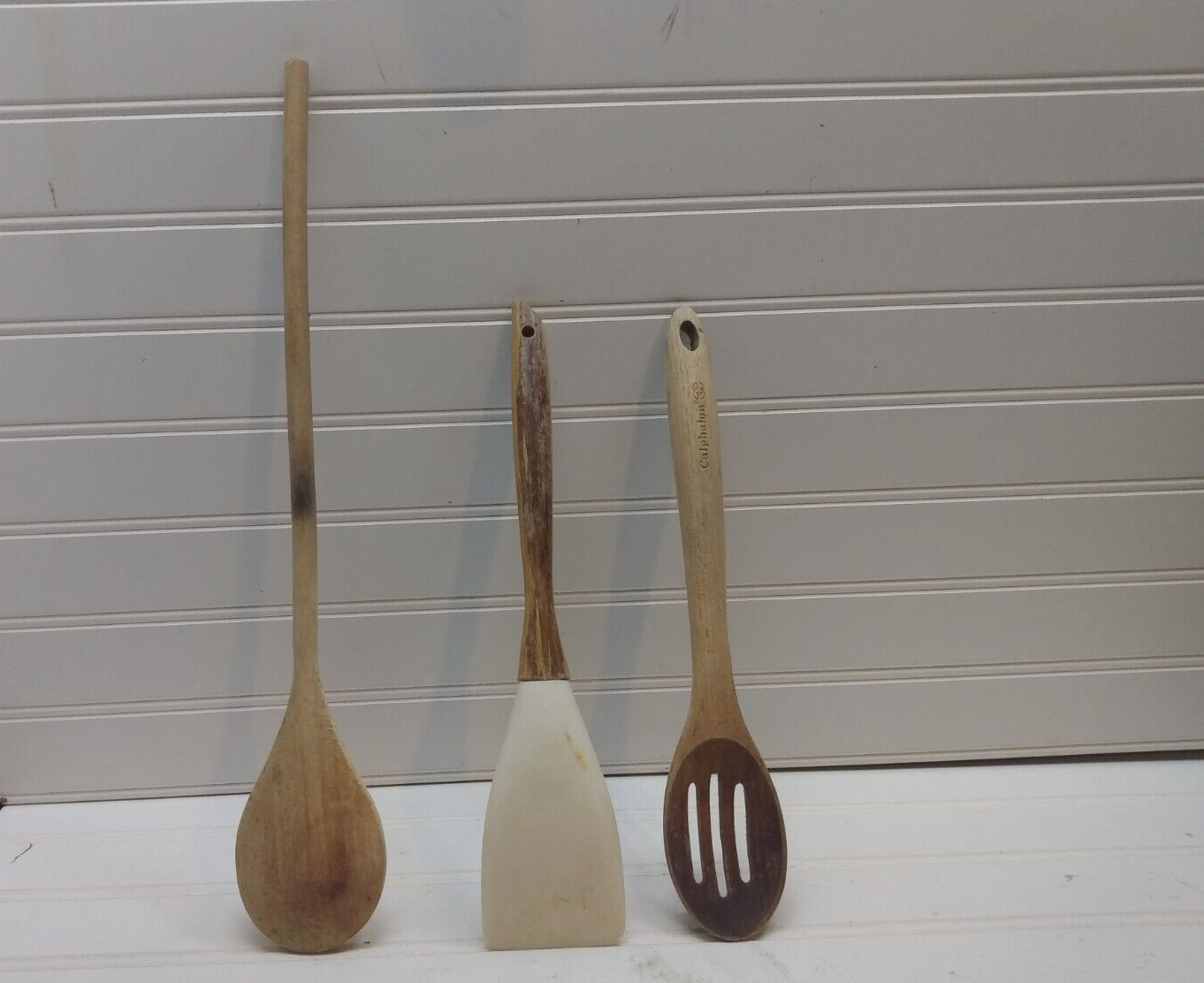 Calphalon 3PC Utensil Set Wooden Spoon Spatula for Non-Stick Cookware ...