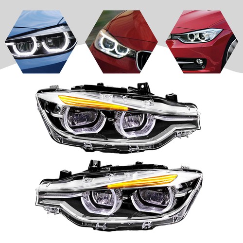 For 2013 2014 2015 BMW F30 3 Series U Ring LED Angel Eyes Projector ...