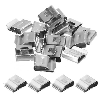 15Pcs Trailer Wiring Clips, 0.8" Length Stainless Steel Solar Panel ...