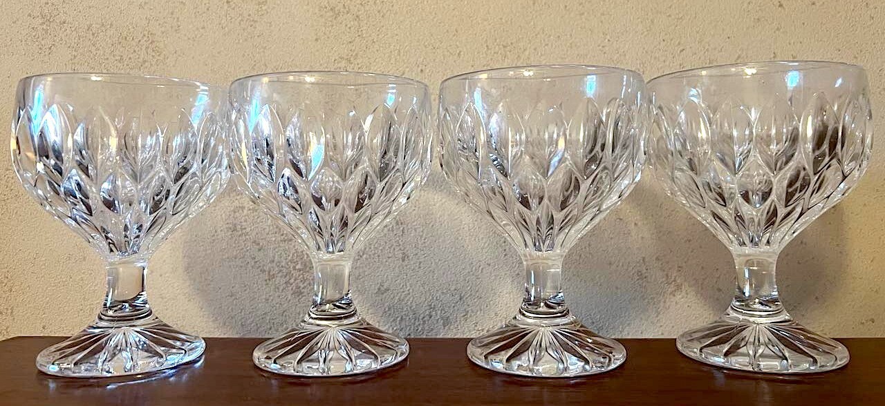 Echt Bleikristall German Lead Crystal Goblets Stemware Glasses Set of 4 ...