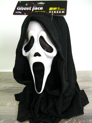 Adult 25th Anniversary Ghost Face SCREAM Tagged Fun World Costume Mask ...