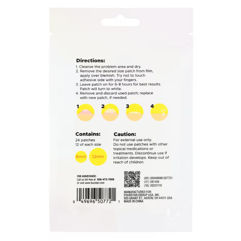 Acne Treatment Patches,Blemish Cover-Up,Skin Care Patches,Overnight ...