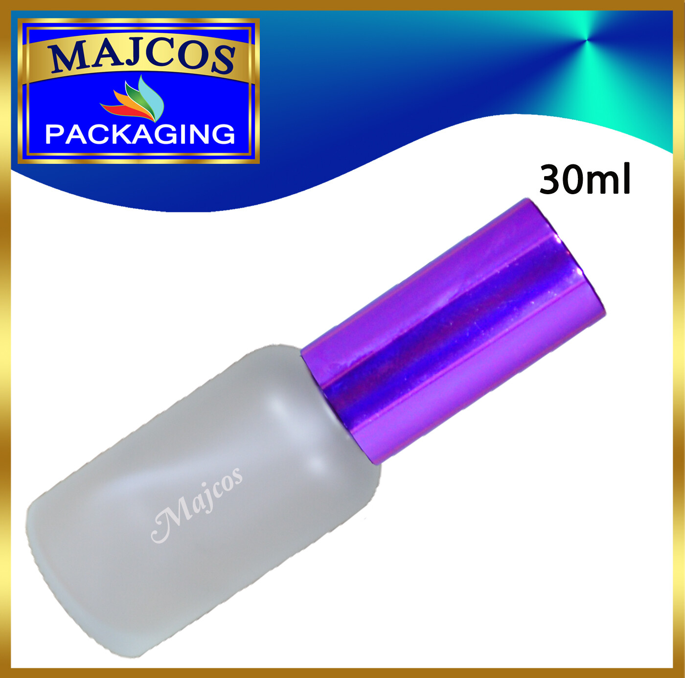 30ml empty Frosted Glass Bottles with shiny Purple Atomizer / Mist ...