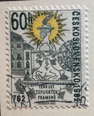 Tschechoslowakei 1 Briefmarke 1962 gestempelt 1200 Jahre Thermalquellen ...