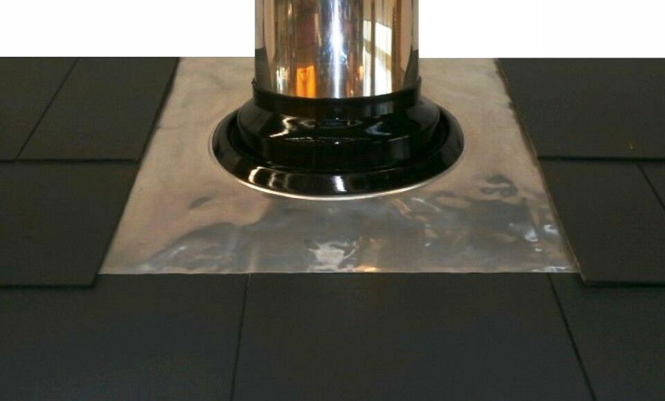 Roof Flashing cone wood burning multifuel flue pipes tiled flat ...