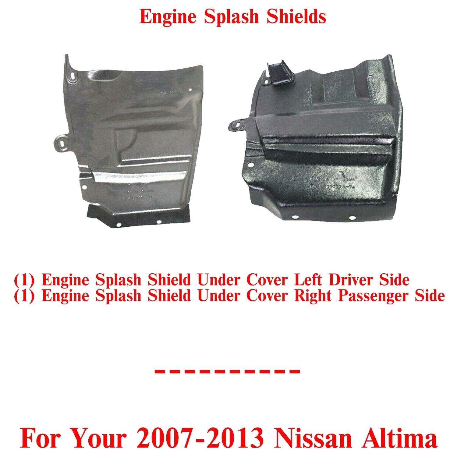 Engine Splash Shield Under Cover Passenger & Driver Side For 07-13 ...