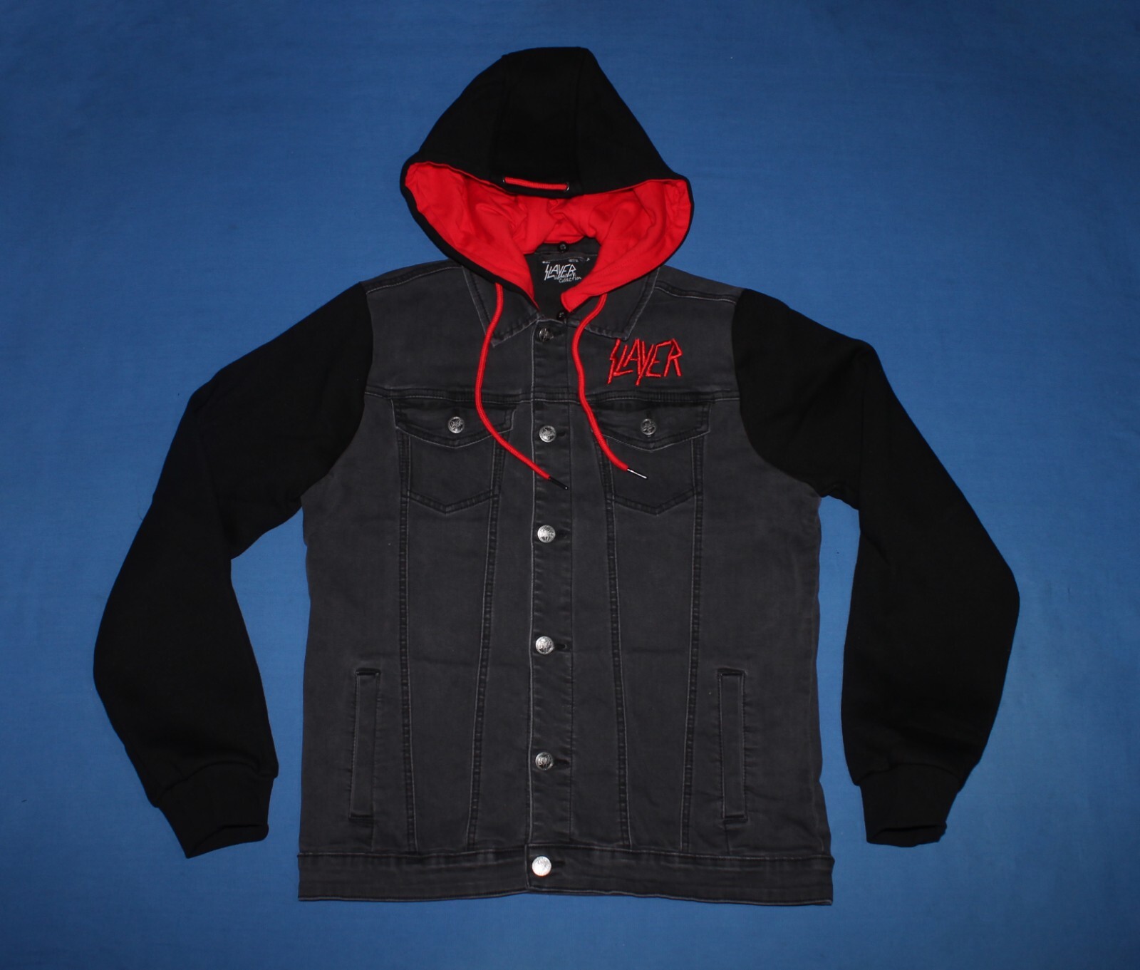 Slayer Jacket Thrash Metal Band Denim Men's Black Jean Jacket | eBay