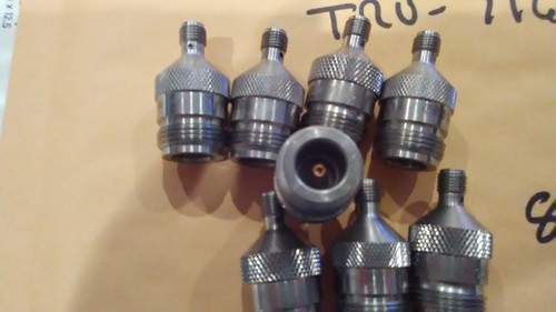 8 EA- TRU COAXIAL CONNECTOR ADAPTER, FSCM-92180- NEW , OPEN BUT NOT ...
