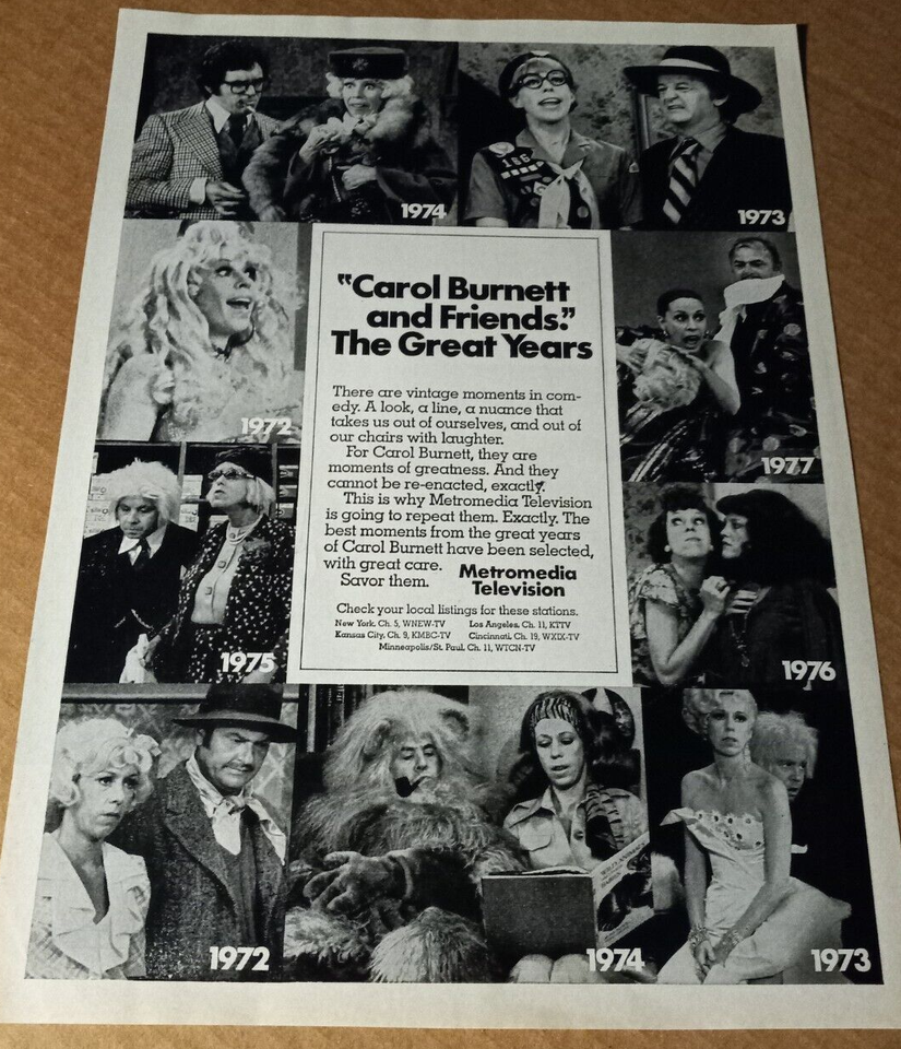1978 print ad page -Metromedia Television Carol Burnett & Friends TV ...