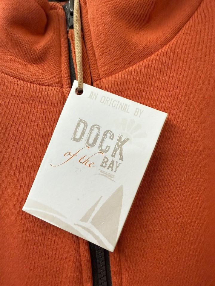 *NEW* DOCK OF THE BAY: Men’s Burnt Orange 3/4 Zip Jumper UK M - CG C51 ...