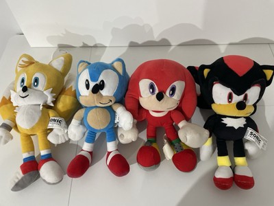 4X SONIC THE HEDGEHOG SHADOW TAILS KNUCKLES SONIC PLUSH SOFT TOY LOT ...