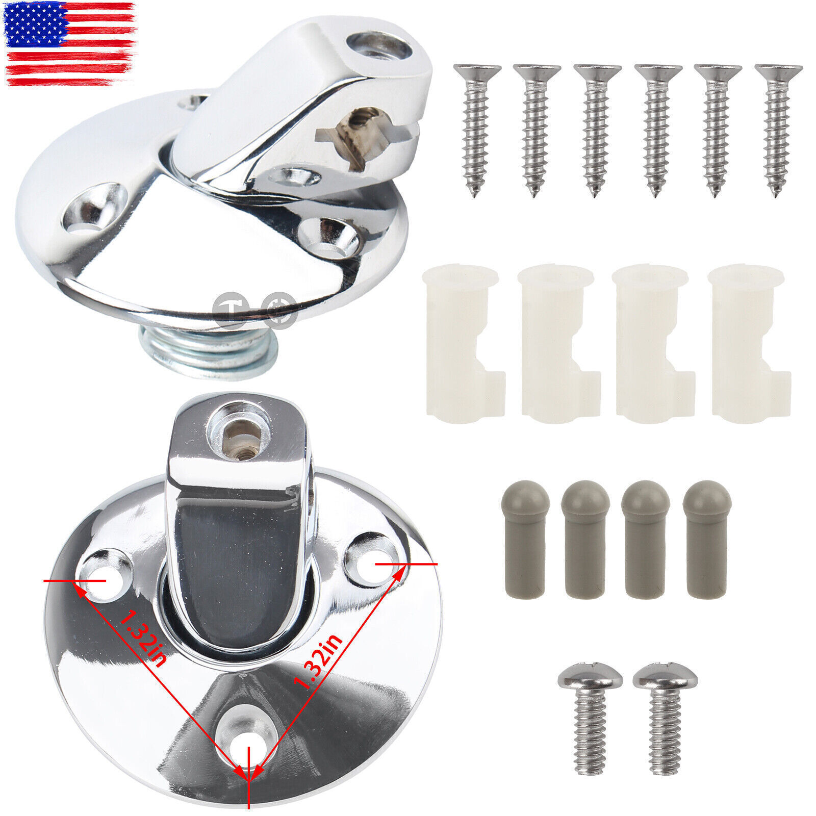 18PCS Set Sunvisor Support Brackets w/ Screws & Bushing Kit For Coupe ...