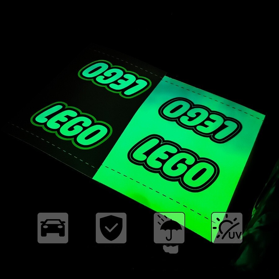 Luminous Universal Lego Label Stickers Vinyl Auto Decal Car Truck DMV ...
