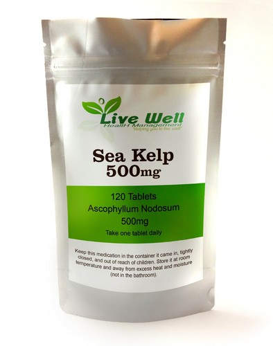 Premium Sea Kelp Tablets 500mg - Rich Source of Iodine 120 Pack- Vegan ...