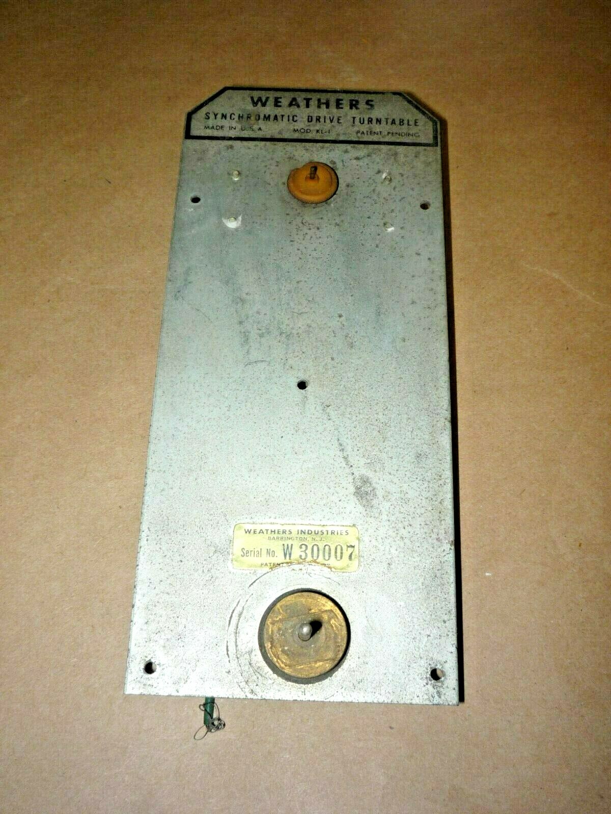 Vintage Weathers Synchromatic drive Turntable KL-1 - Synchron Motor ...