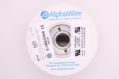 AlphaWire 6711 Wire, 26 AWG 7/34" 100' Spool, Grey HOOK-UP STRND 26 AWG ...