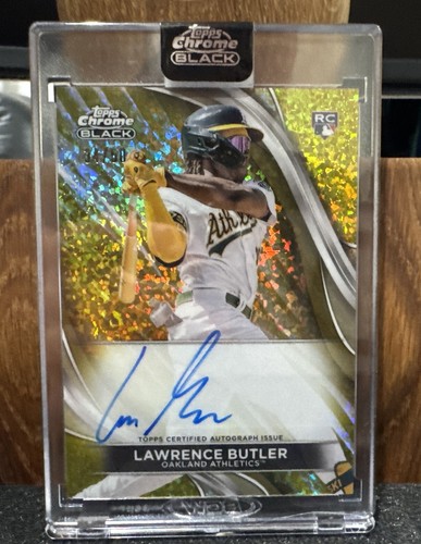 2024 Topps Chrome Black Rookie Auto Lawrence Butler Gold Diamond /50 💎 ...
