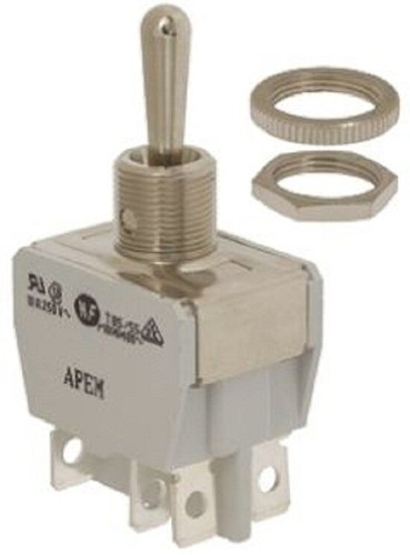 Apem TOGGLE SWITCH 646H/2-5 10A 24V DC 40mm Actuator, Latching DPDT, Solder | eBay