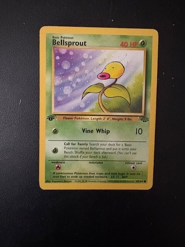 POKEMON 1ST EDITION JUNGLE SET #49/64 BELLSPROUT CARD. PLEASE SEE ...