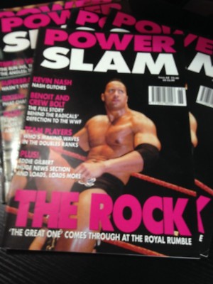 WWE Power Slam Magazine # 68 THE ROCK WWF Wrestling Magazine + Poster ...