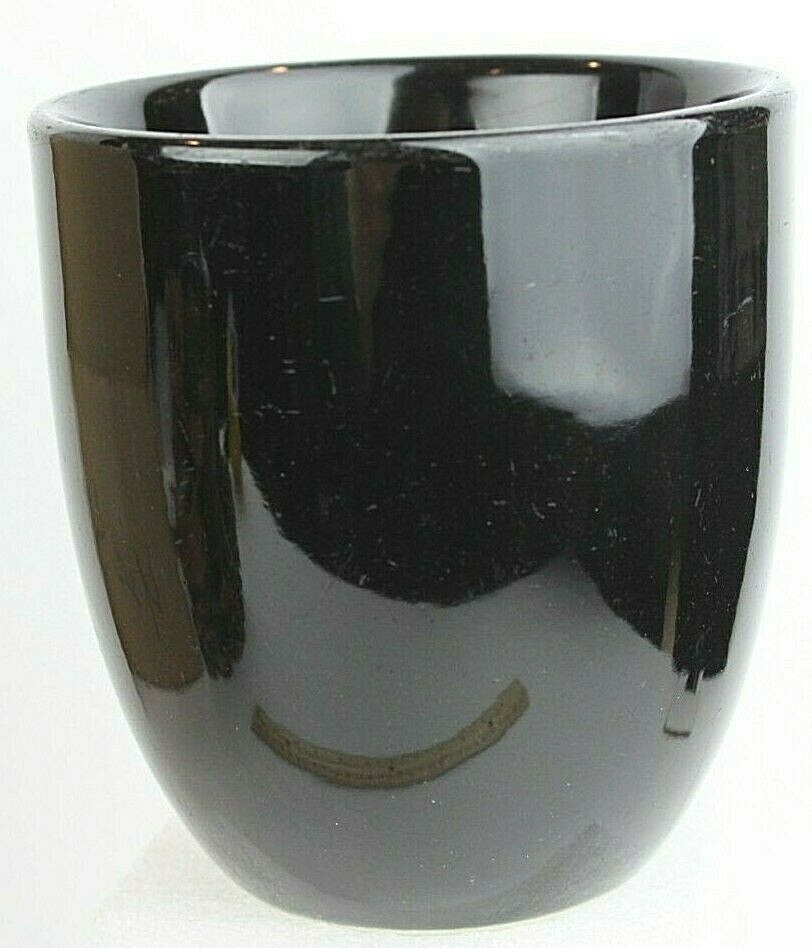 Vintage Solid Black Ceramic Earthenware Coffee Mug 16 Oz. No Pattern ...