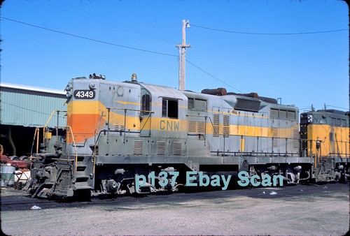 CNW Chicago & North Western QNSL PNC GMD GP7 4349 ORIGINAL 1976 Kodachrome Slide | eBay