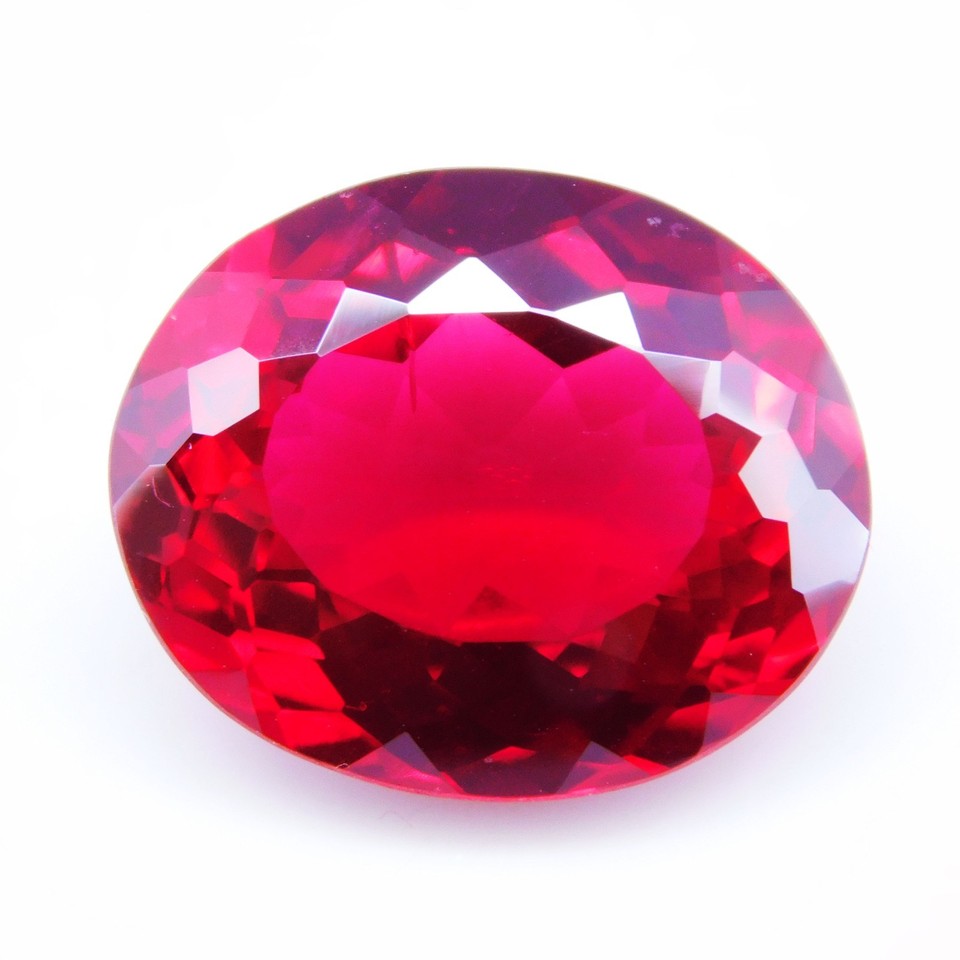 22.85 Ct Natural Mogok Red Ruby Oval Cut Certified Loose Gemstone ...