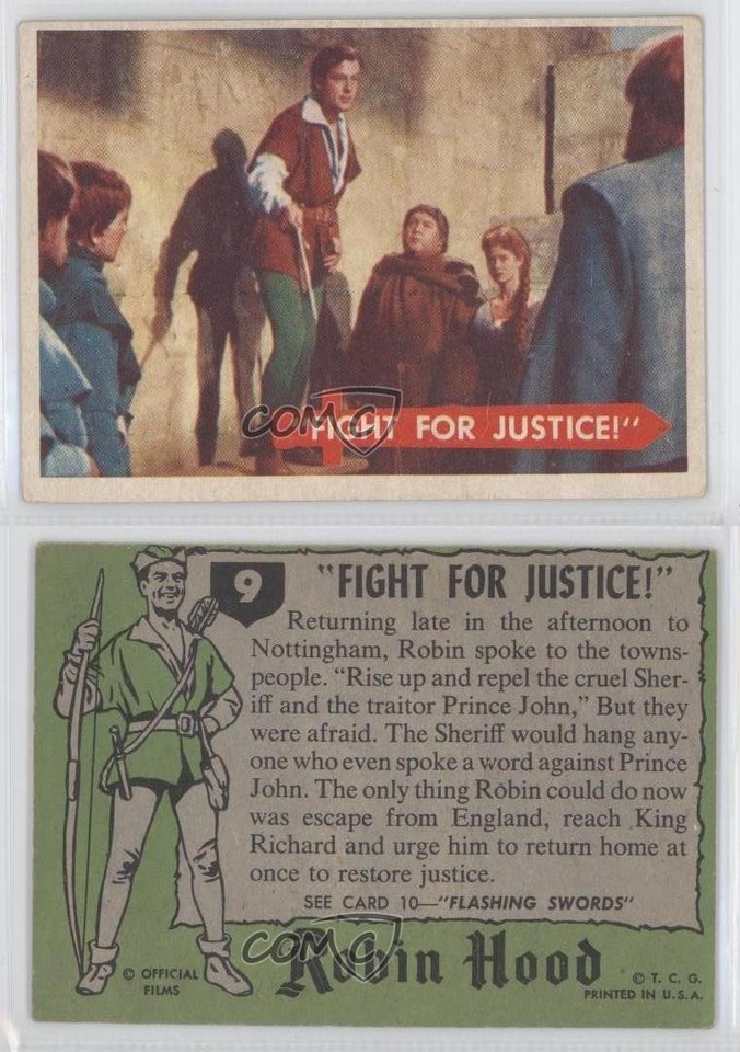 1957 Topps Robin Hood Fight For Justice! #9 m5x | eBay