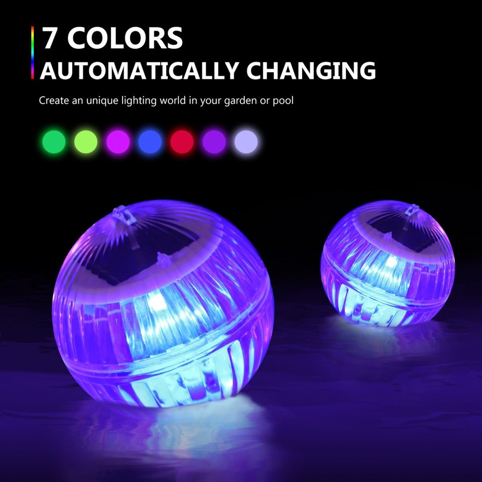 OSALADI 2pcs Solar Operated Floating Light Balls Pool Lamps | eBay UK