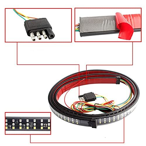 SoCal-LED 1x 60 Triple Row LED Tailgate Light Bar Strip Red White ...