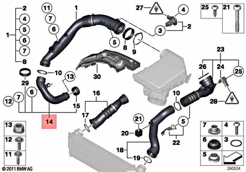 Genuine BMW F01 F02 F06 F12 F13 640i 640iX 740i 740Li air duct ...