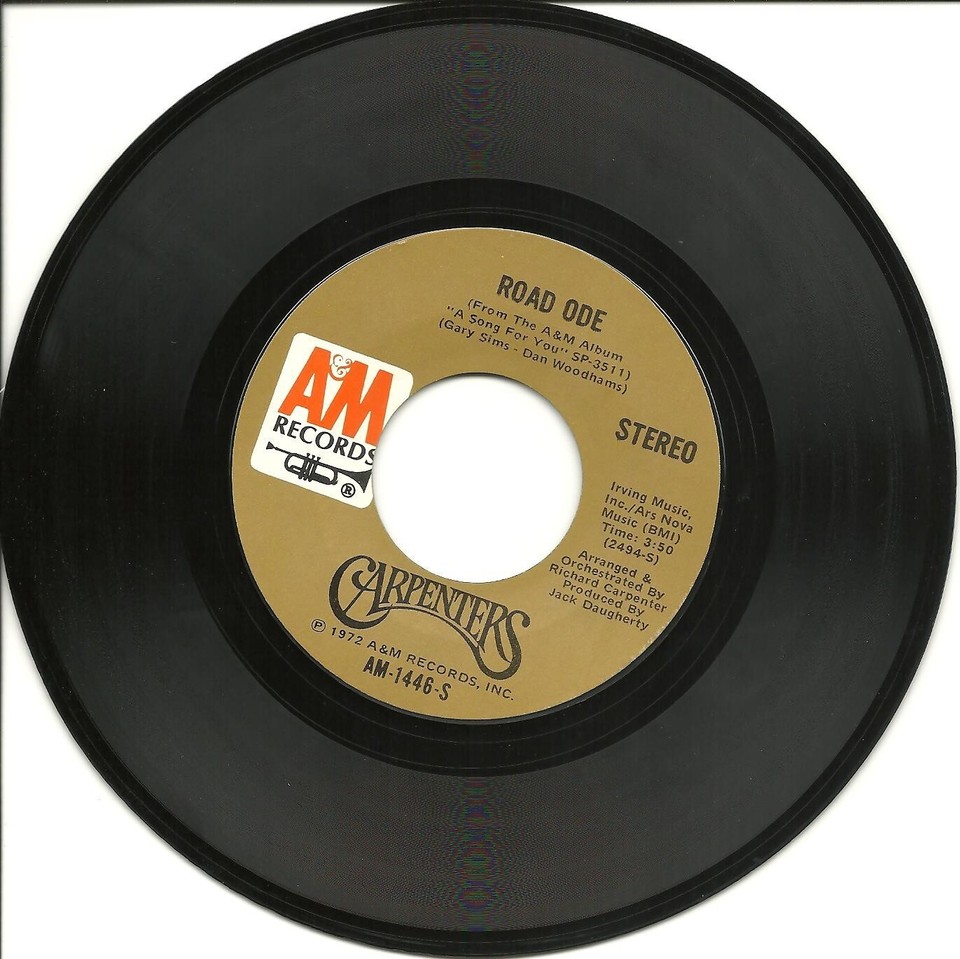 Carpenters-Yesterday Once More/Road Ode-45 RPM-7"-single-pop-vinyl ...