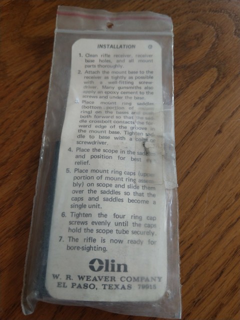 NOS Weaver #66 Top Mount Scope Base 08066 or 48066 Black Sako Vixen ...