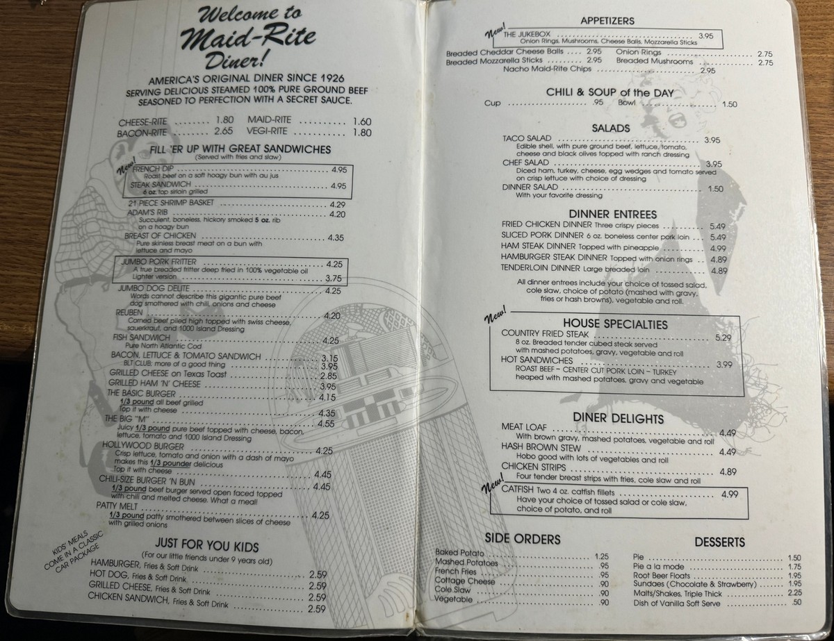 Maid Rite Milan Menu