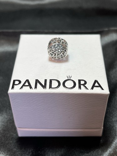 Genuine Pandora Round Open Work Valentines Heart charm. | eBay UK